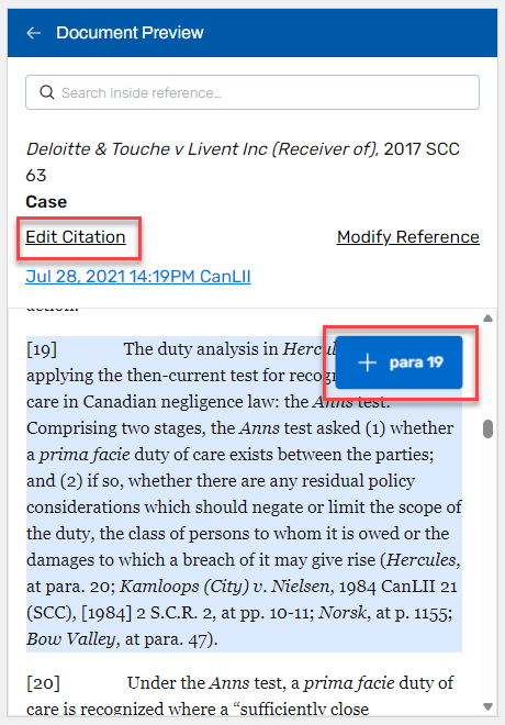CiteRight Next - Citing cases and making last-minute edits – CiteRight (EN)