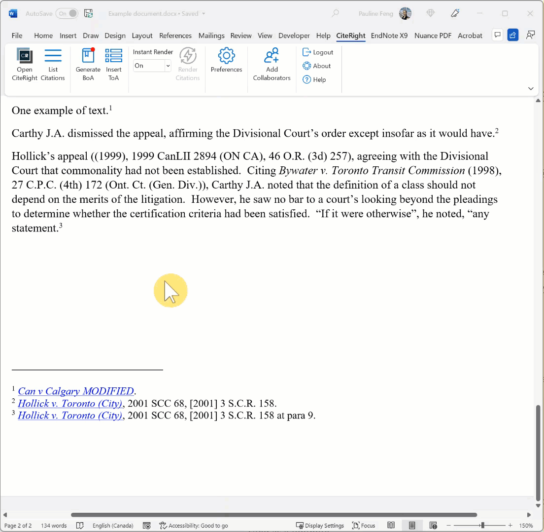 CiteRight Next - Moving and reusing your CiteRight-generated footnotes ...