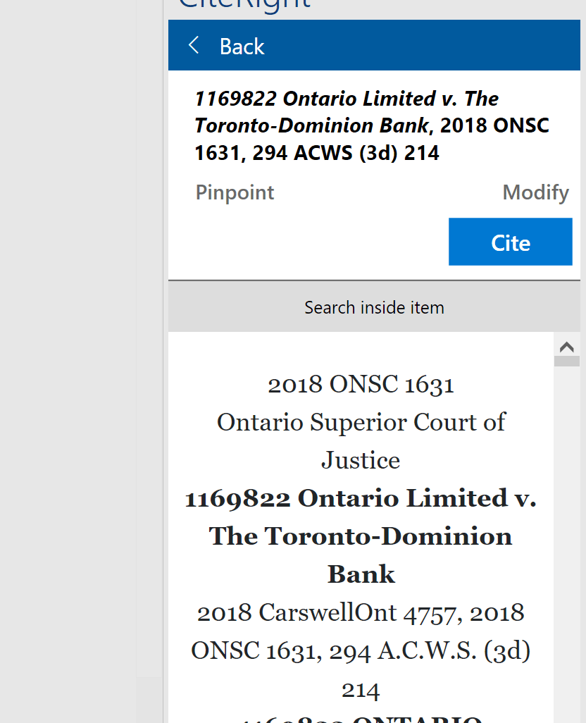 Searching For Specific Text In A Case CiteRight EN 